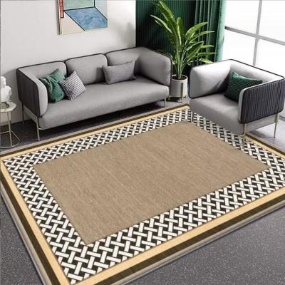China Geometric Polyester Fiber Living Room Carpet 5mm Thickness Custom Size for sale