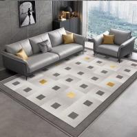 China Geometric Polyester Fiber Living Room Carpet 5mm Thickness Custom Size for sale