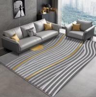 China Geometric Polyester Fiber Living Room Carpet 5mm Thickness Custom Size for sale