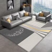 China Geometric Polyester Fiber Living Room Carpet 5mm Thickness Custom Size for sale