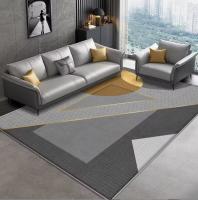 China Geometric Polyester Fiber Living Room Carpet 5mm Thickness Custom Size for sale