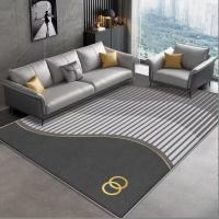 China Geometric Polyester Fiber Living Room Carpet 5mm Thickness Custom Size for sale