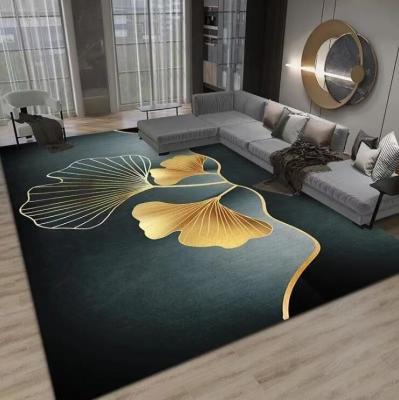 China Rectangle Polyester Fiber Living Room Carpet 5mm Thick Custom Size 100% Polyester for sale