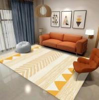 China Rectangle Polyester Fiber Living Room Carpet 5mm Thick Custom Size 100% Polyester for sale