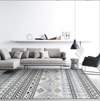 China Rectangle Polyester Fiber Living Room Carpet 5mm Thick Custom Size 100% Polyester for sale