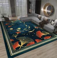 China Rectangle Polyester Fiber Living Room Carpet 5mm Thick Custom Size 100% Polyester for sale