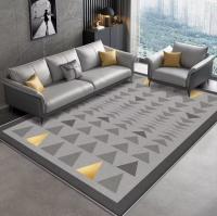 China Rectangle Polyester Fiber Living Room Carpet 5mm Thick Custom Size 100% Polyester for sale