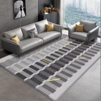 China Rectangle Polyester Fiber Living Room Carpet 5mm Thick Custom Size 100% Polyester for sale