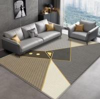China Rectangle Polyester Fiber Living Room Carpet 5mm Thick Custom Size 100% Polyester for sale