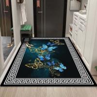 China Polyester Fiber Abstract Picture Floor Carpet 5mm Thick Machine Washable for Living Room Entrance for sale