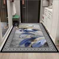 China Polyester Fiber Abstract Picture Floor Carpet 5mm Thick Machine Washable for Living Room Entrance for sale