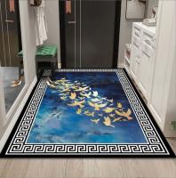 China Polyester Fiber Abstract Picture Floor Carpet 5mm Thick Machine Washable for Living Room Entrance for sale