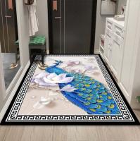 China Polyester Fiber Abstract Picture Floor Carpet 5mm Thick Machine Washable for Living Room Entrance for sale