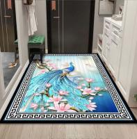 China Polyester Fiber Abstract Picture Floor Carpet 5mm Thick Machine Washable for Living Room Entrance for sale