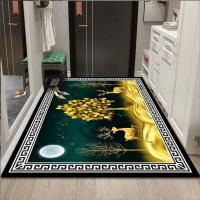 China Polyester Fiber Abstract Picture Floor Carpet 5mm Thick Machine Washable for Living Room Entrance for sale