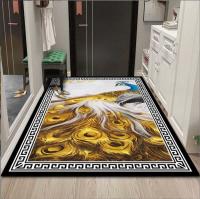 China Polyester Fiber Abstract Picture Floor Carpet 5mm Thick Machine Washable for Living Room Entrance for sale