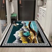 China Polyester Fiber Chinese Style Entrance Door Living Room Floor Carpet 40x60cm Custom Size for sale