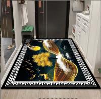 China Polyester Fiber Chinese Style Entrance Door Living Room Floor Carpet 40x60cm Custom Size for sale