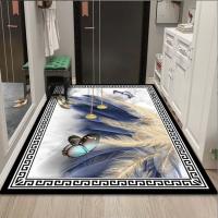 China Polyester Fiber Chinese Style Entrance Door Living Room Floor Carpet 40x60cm Custom Size for sale