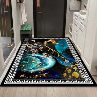 China Polyester Fiber Chinese Style Entrance Door Living Room Floor Carpet 40x60cm Custom Size for sale