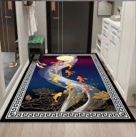China Polyester Fiber Chinese Style Entrance Door Living Room Floor Carpet 40x60cm Custom Size for sale
