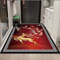 China Polyester Fiber Chinese Style Entrance Door Living Room Floor Carpet 40x60cm Custom Size for sale