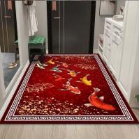 China Polyester Fiber Chinese Style Entrance Door Living Room Floor Carpet 40x60cm Custom Size for sale