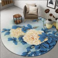 China Round Polyester Fiber Plant Flower Floor Carpet 80-460cm Diameter Custom Size for Living Room Sofa for sale