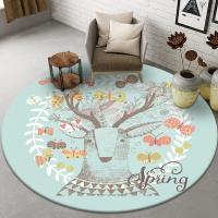 China Round Polyester Fiber Plant Flower Floor Carpet 80-460cm Diameter Custom Size for Living Room Sofa for sale