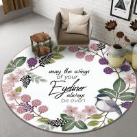 China Round Polyester Fiber Plant Flower Floor Carpet 80-460cm Diameter Custom Size for Living Room Sofa for sale