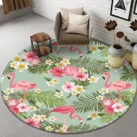 China Round Polyester Fiber Plant Flower Floor Carpet 80-460cm Diameter Custom Size for Living Room Sofa for sale