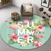 China Round Polyester Fiber Plant Flower Floor Carpet 80-460cm Diameter Custom Size for Living Room Sofa for sale