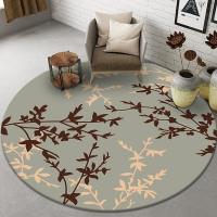China Round Polyester Fiber Plant Flower Floor Carpet 80-460cm Diameter Custom Size for Living Room Sofa for sale