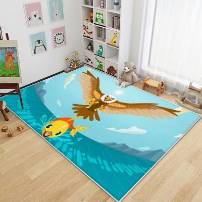 China Custom Cartoon Crystal Velvet Sofa Bedroom Living Room Floor Carpet 100x180cm for sale