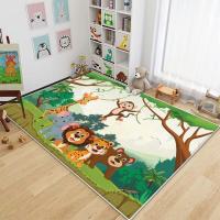 China Custom Cartoon Crystal Velvet Sofa Bedroom Living Room Floor Carpet 100x180cm for sale