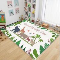 China Custom Cartoon Crystal Velvet Sofa Bedroom Living Room Floor Carpet 100x180cm for sale