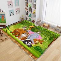 China Custom Cartoon Crystal Velvet Sofa Bedroom Living Room Floor Carpet 100x180cm for sale