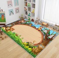 China Custom Cartoon Crystal Velvet Sofa Bedroom Living Room Floor Carpet 100x180cm for sale