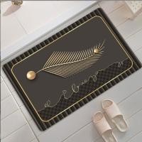 China Rectangle Bathroom Waterproof Carpet Light Luxury Diatom Mud Absorbent Mat for sale