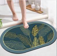 China Rectangle Bathroom Waterproof Carpet Light Luxury Diatom Mud Absorbent Mat for sale