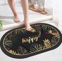China Rectangle Bathroom Waterproof Carpet Light Luxury Diatom Mud Absorbent Mat for sale