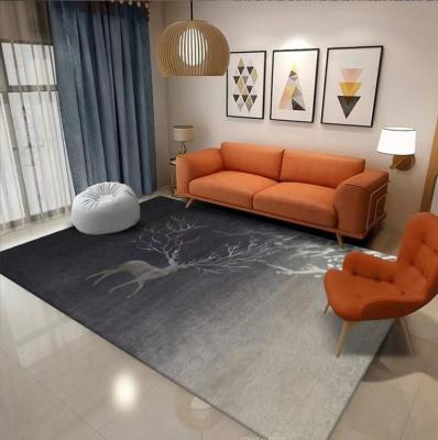 China Crystal Velvet Deer Head Carpet 6mm Thick Machine Washable Living Room Floor Rug for sale