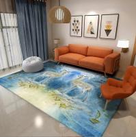China Crystal Velvet Deer Head Carpet 6mm Thick Machine Washable Living Room Floor Rug for sale