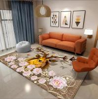China Crystal Velvet Deer Head Carpet 6mm Thick Machine Washable Living Room Floor Rug for sale