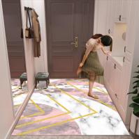 China Rectangle Crystal Velvet Floor Carpet Rug 6mm Thick Machine Washable Entry Mat for sale
