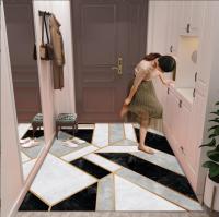 China Rectangle Crystal Velvet Floor Carpet Rug 6mm Thick Machine Washable Entry Mat for sale