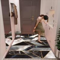 China Rectangle Crystal Velvet Floor Carpet Rug 6mm Thick Machine Washable Entry Mat for sale