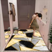 China Rectangle Crystal Velvet Floor Carpet Rug 6mm Thick Machine Washable Entry Mat for sale