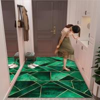 China Rectangle Crystal Velvet Floor Carpet Rug 6mm Thick Machine Washable Entry Mat for sale