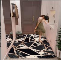 China Rectangle Crystal Velvet Floor Carpet Rug 6mm Thick Machine Washable Entry Mat for sale
